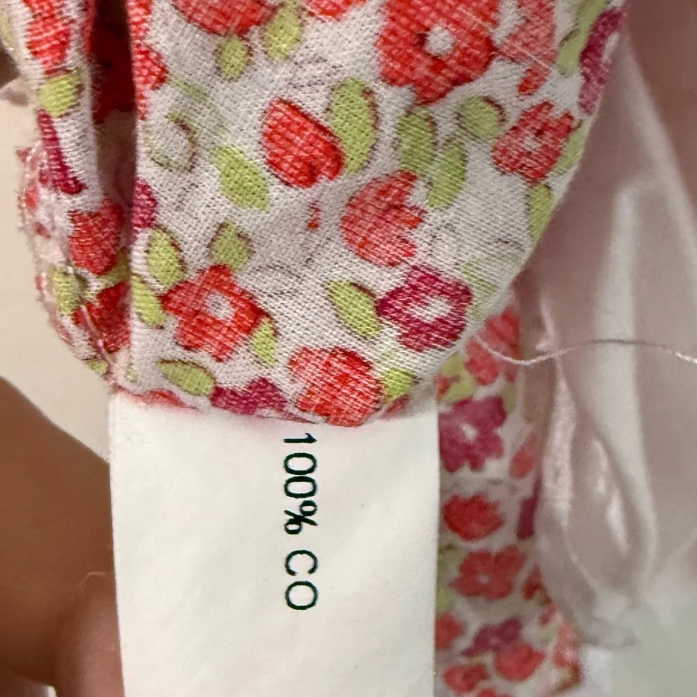 Vintage | Dresses | Y2k White Ruffle Red White Floral Dress Midi 6 ...